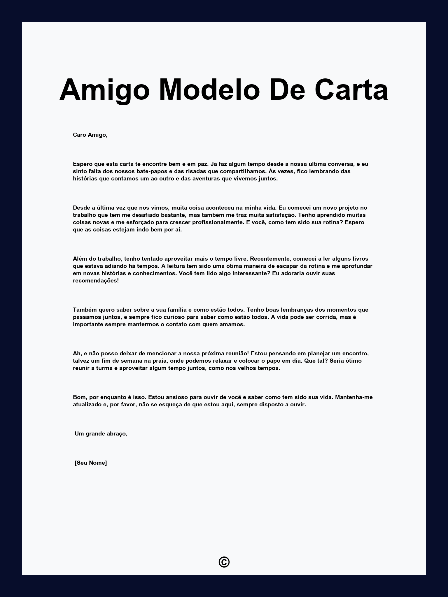 Amigo Modelo De Carta